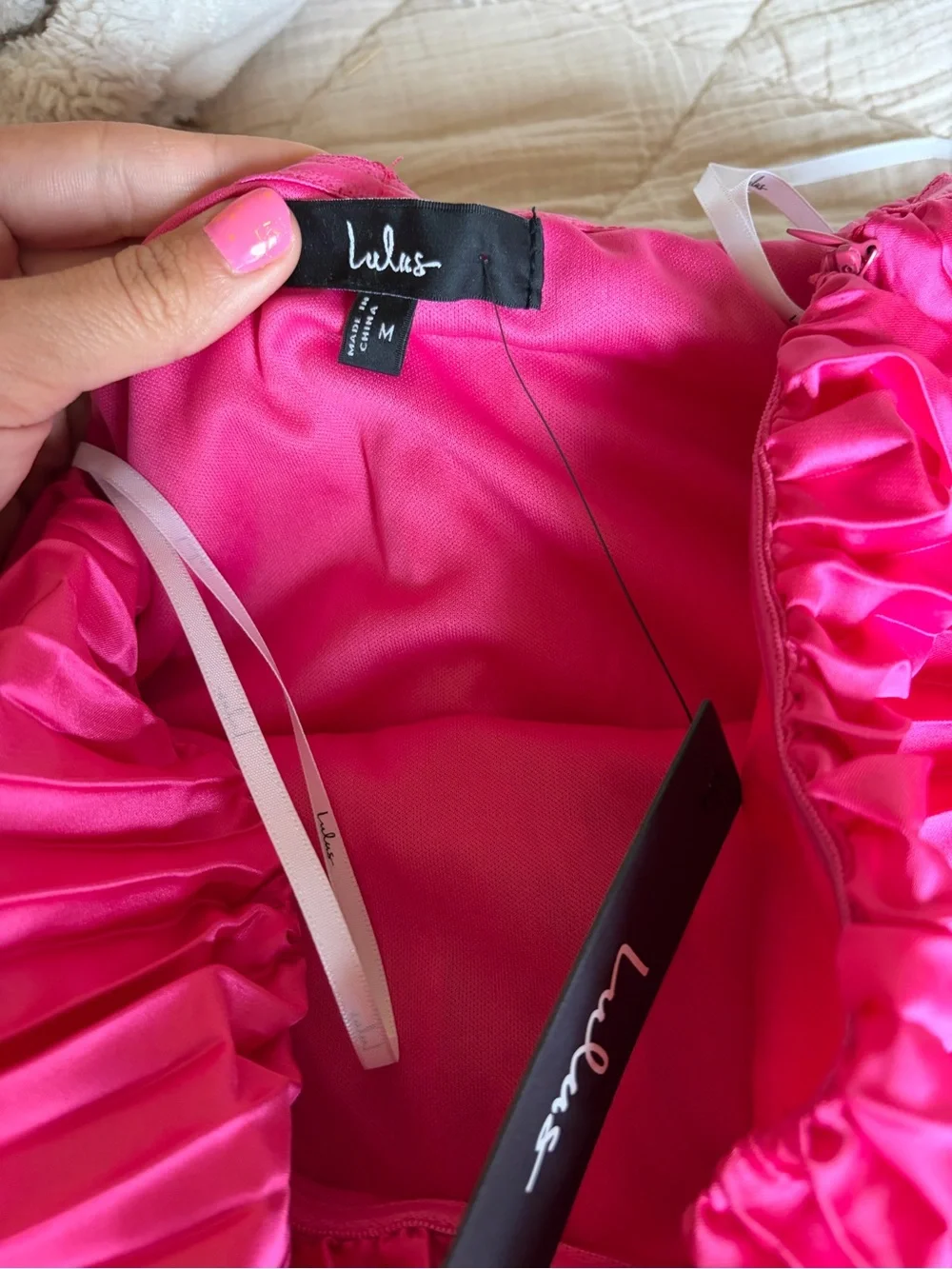 Lulus | Dresses | Lulus Fuchsia Pleated Satin Strapless Maxi Dress ...